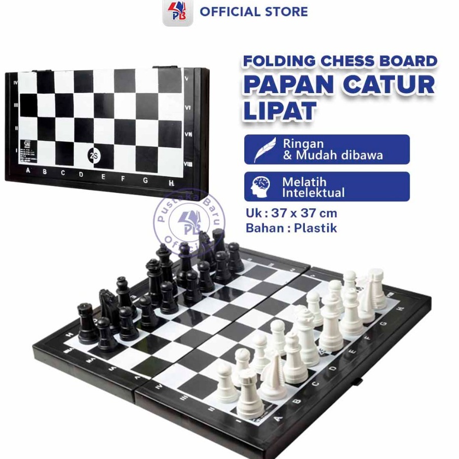 Jual Papan Catur Lipat Pla Folding Chess Board Ukuran 37 cm x 37 cm ...