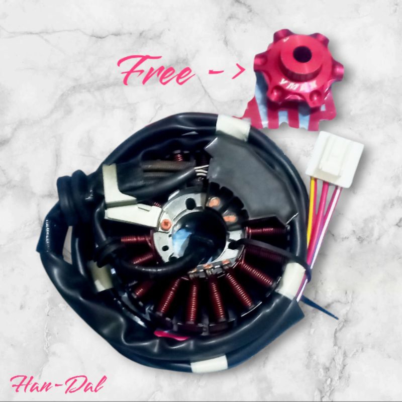 Jual spull spoll stator spul yamaha aerox 155 vva new nmax 155 lexi 125 vva 100% original ...