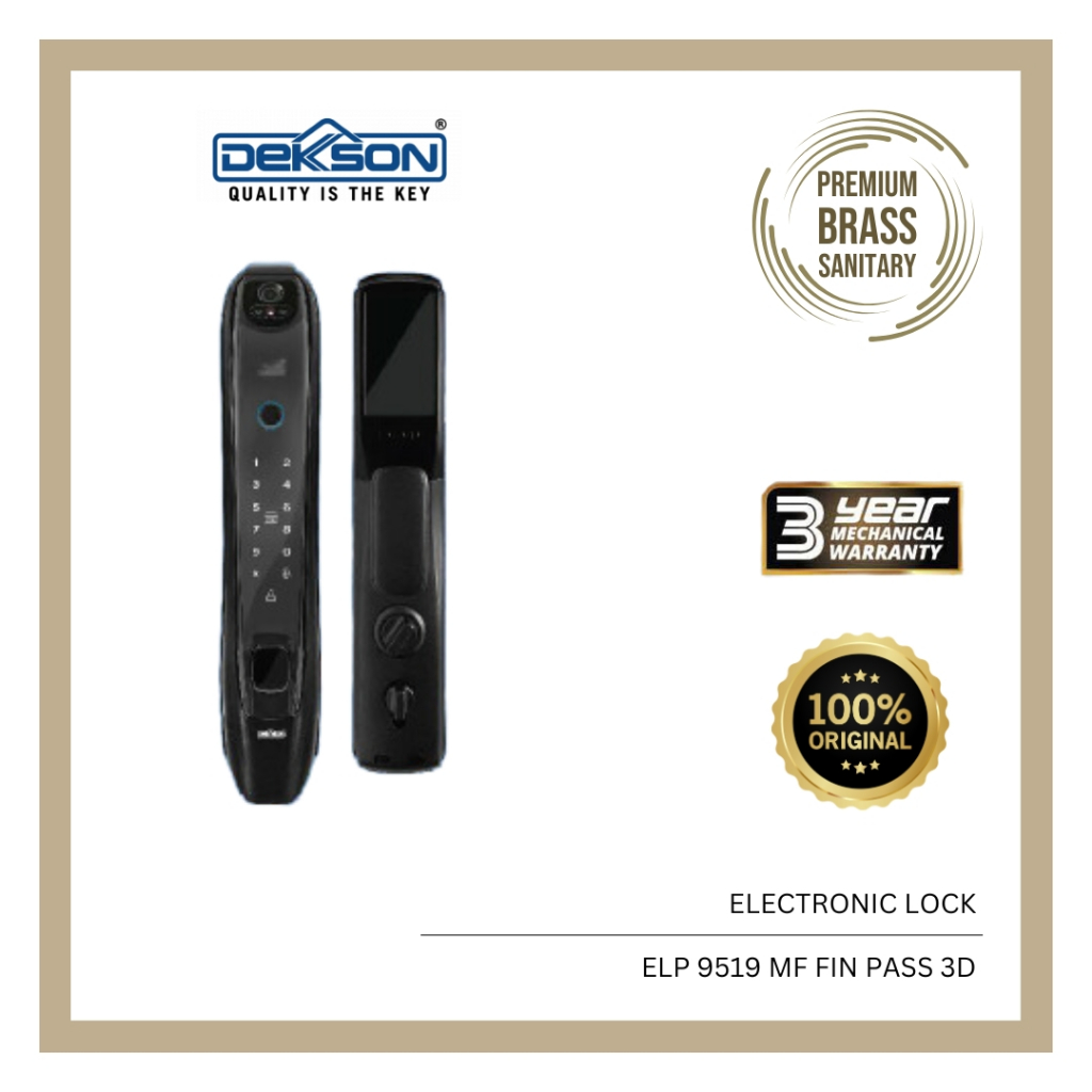 Jual ELECTRONIC LOCK DEKKSON ELP 9519 MF FIN PASS 3D GREY | Shopee ...