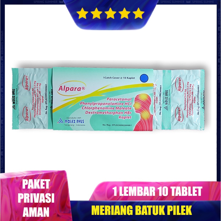 Jual Alpara Obat Meriang Batuk Gatal Tenggorokan dan Pilek | Shopee ...