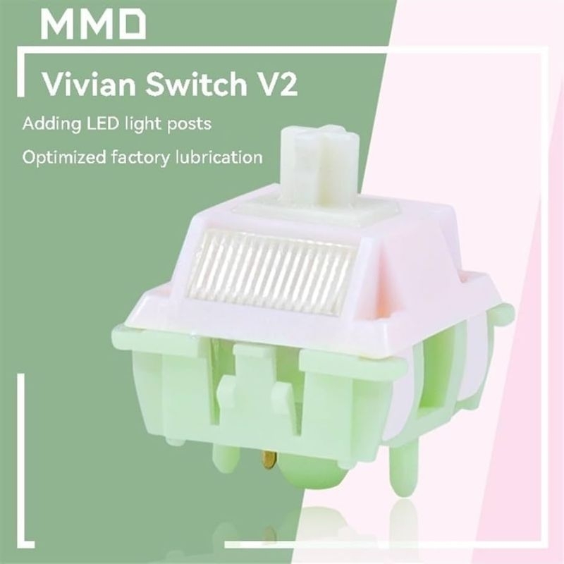 Jual MMD Vivian Switch V2 80 Keys Linear Creamy Thocky Type Mechanical ...