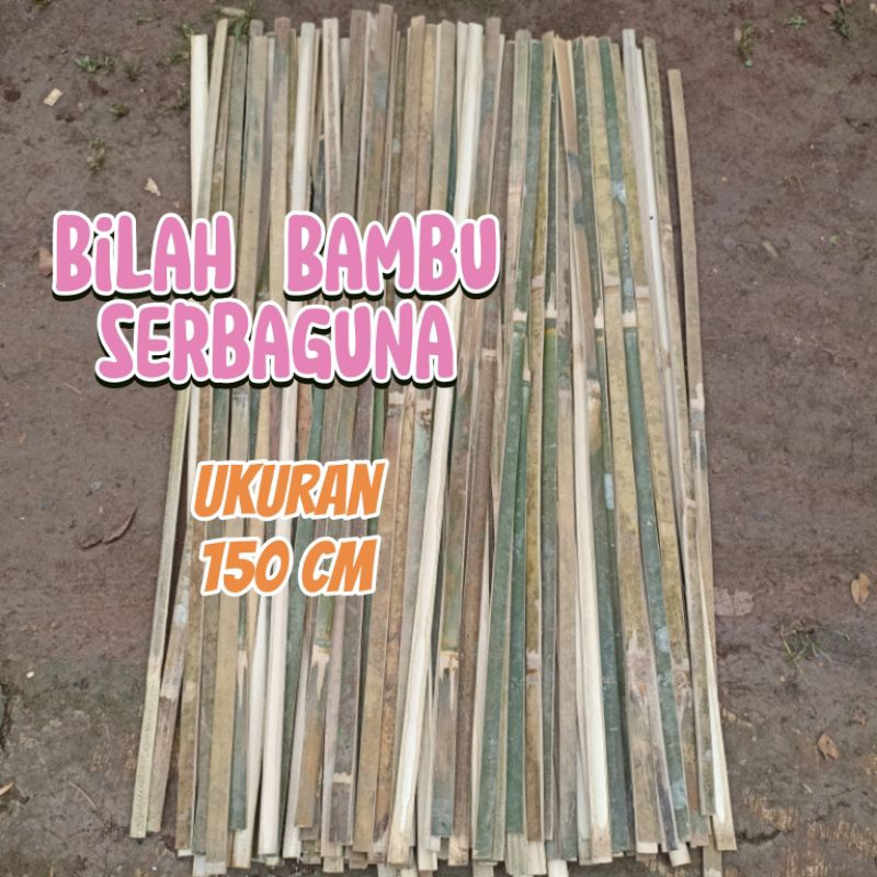 Jual Bilah Bambu Ukuran 150cm/Bambu Bilah/Ajir Tanaman/Turus Penyangga ...