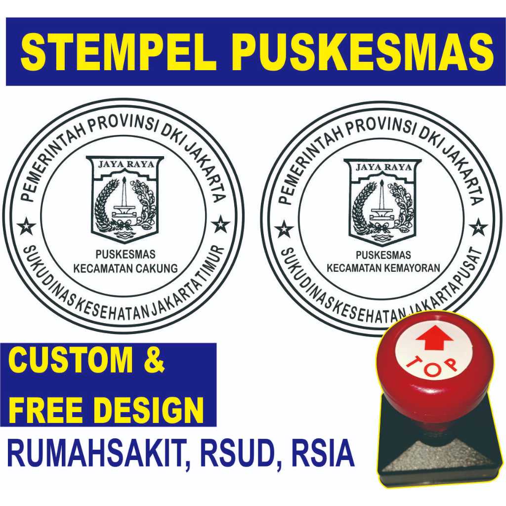 Jual Stempel Puskesmas Custom & Free Design | Shopee Indonesia