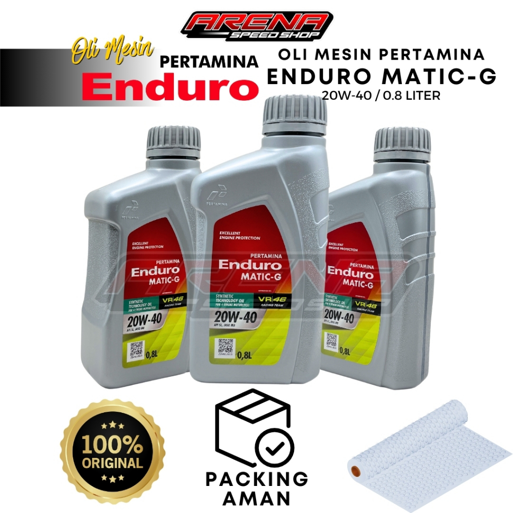 Jual Pertamina Enduro Matic G SAE 20W-40 0,8L Synthetic Oli Mesin ...