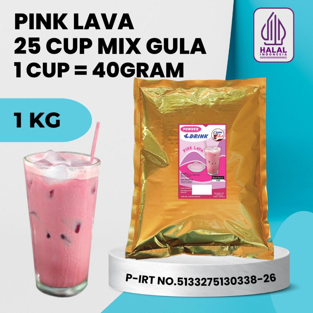 Jual PINK LAVA 1 KG - Bubuk Minuman Rasa Pink Lava / Powder Drink Pink Lava | Shopee Indonesia