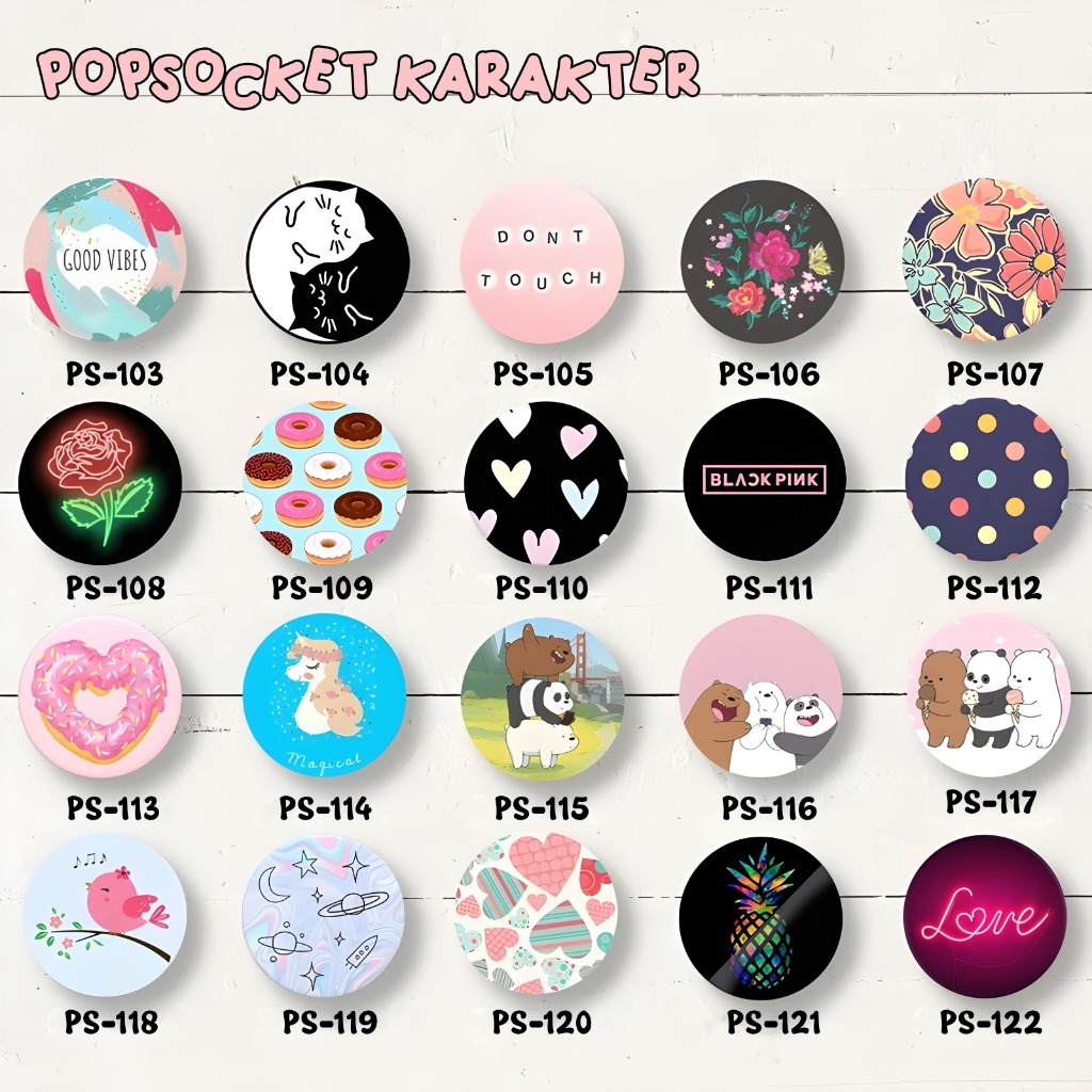 Jual Phone Holder Pop Socket Griptok Pop Socket - Pop Up Socket Ring Stand PS103 BD9819 | Shopee ...