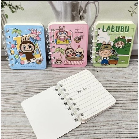 Jual Note Book Mini A7 LABUBU BK-1666 / Buku Catatan Spiral Labubu ...