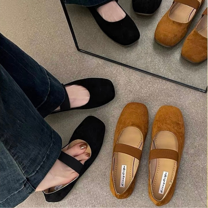 Jual Flat Shoes Sepatu Muslim Velvet Black Brown Sepatu Hitam Coklat ...
