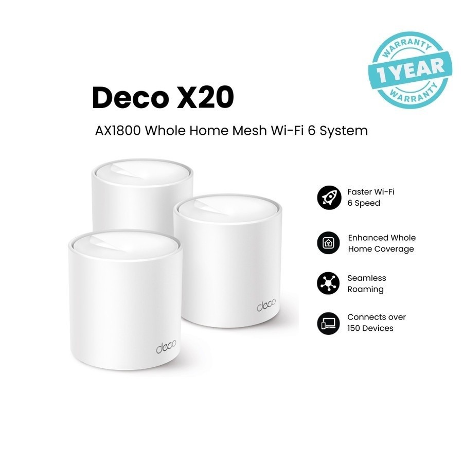 Jual TP-LINK DECO X20 AX1800 WHOLE HOME MESH WI-FI 6 SYSTEM | Shopee ...