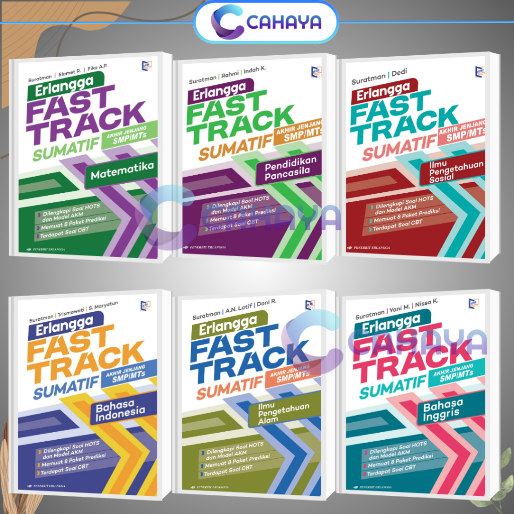 Jual Buku Erlangga Fast Track Fasttrack SUMATIF AKHIR JENJANG SMP BAHASA INDONESIA IPA IPS ...