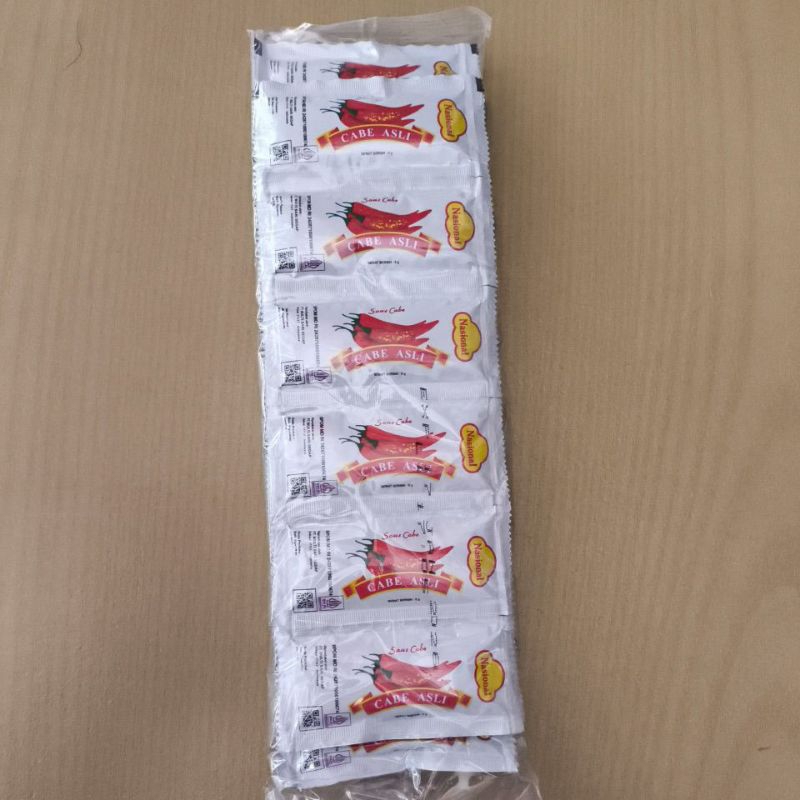 Jual Saus Cabe Asli Nasional 24 sachet x 9 gr | Shopee Indonesia