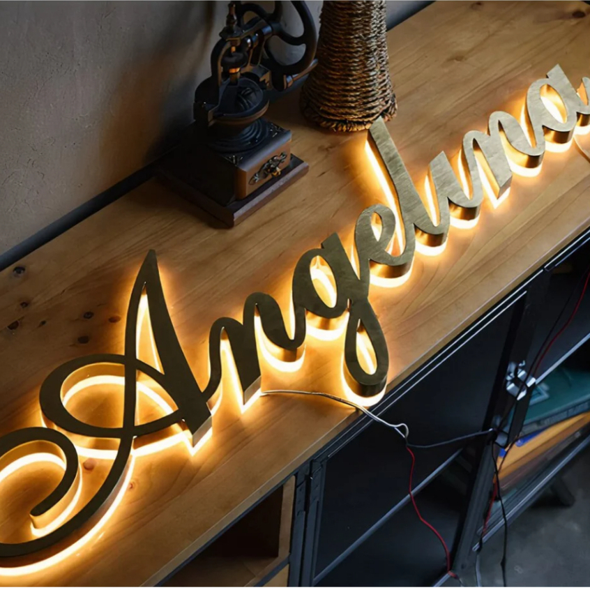 Jual Tulisan kayu costum LED timbul pajangan hiasan dinding toko cafe ...