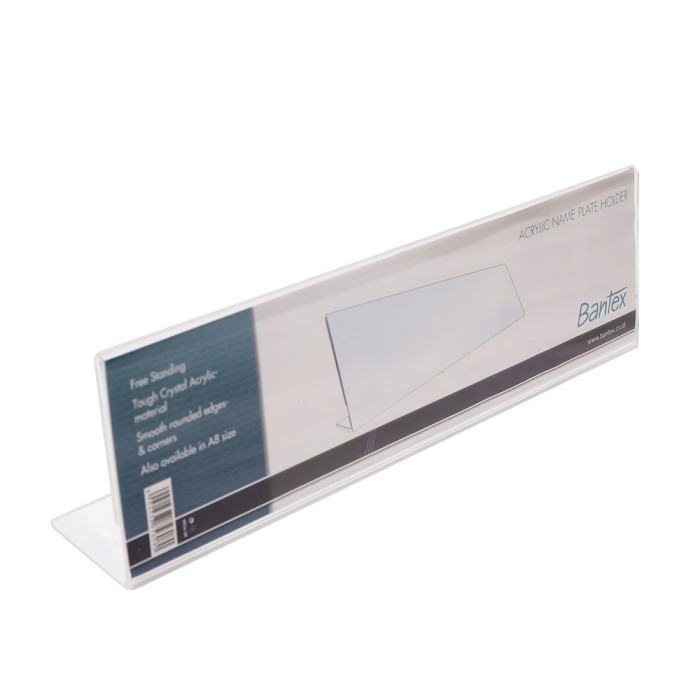 Jual Bantex Name Plate Acrylic Slanted Display #8856 08 Sign Holder ...