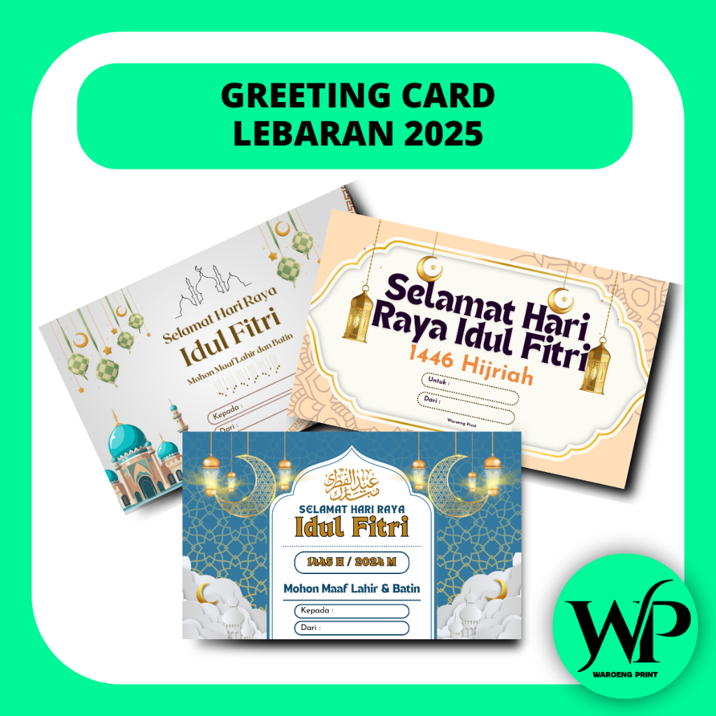 Jual KARTU UCAPAN LEBARAN GREETING CARD IDUL FITRI 2025 1446 H ...