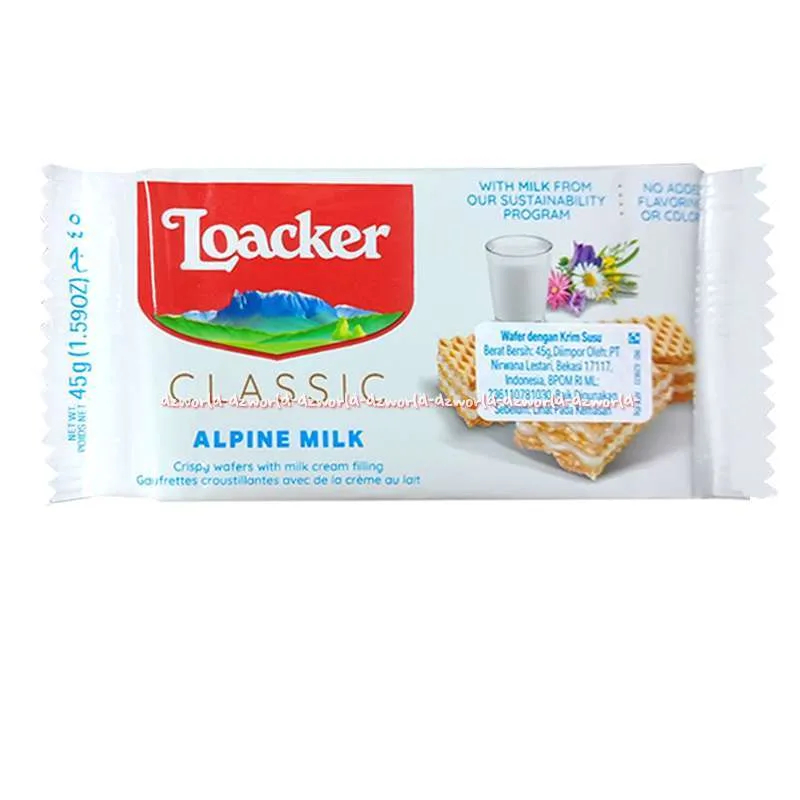 Jual Biskuit, Kue, & Wafer Loacker 45gr Classic Alpine Milk Thins Dark ...