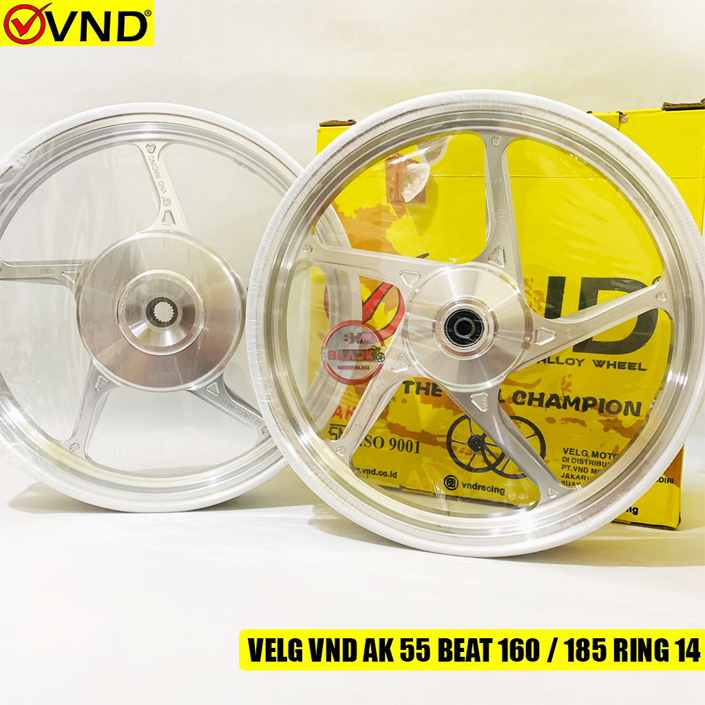 Jual Velg VND AK 55 Palang 5 UK 160 / 185 Ring 14 Silver Velg Palang Motor All Beat Series Vario ...