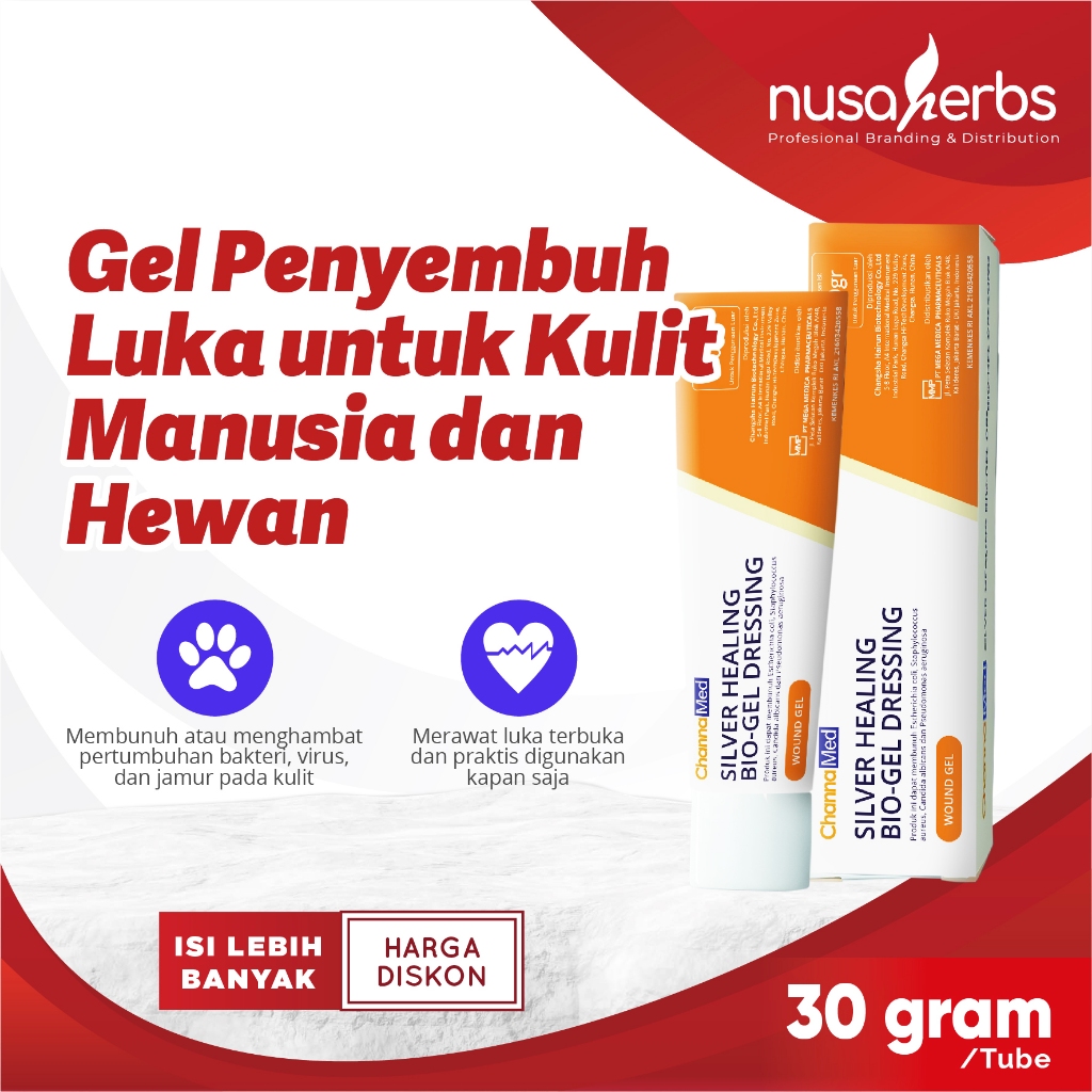 Jual Salep Penyembuh Luka ChannaMed Silver Ion Antimikroba (30 gr/1 Tube) - Perawat Luka Terbuka ...
