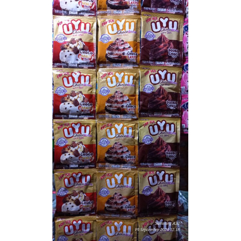 Jual Pop Ice Uyu Varian Baru 1 Renceng Isi 10 Bonus 10 Sachet @23g ...