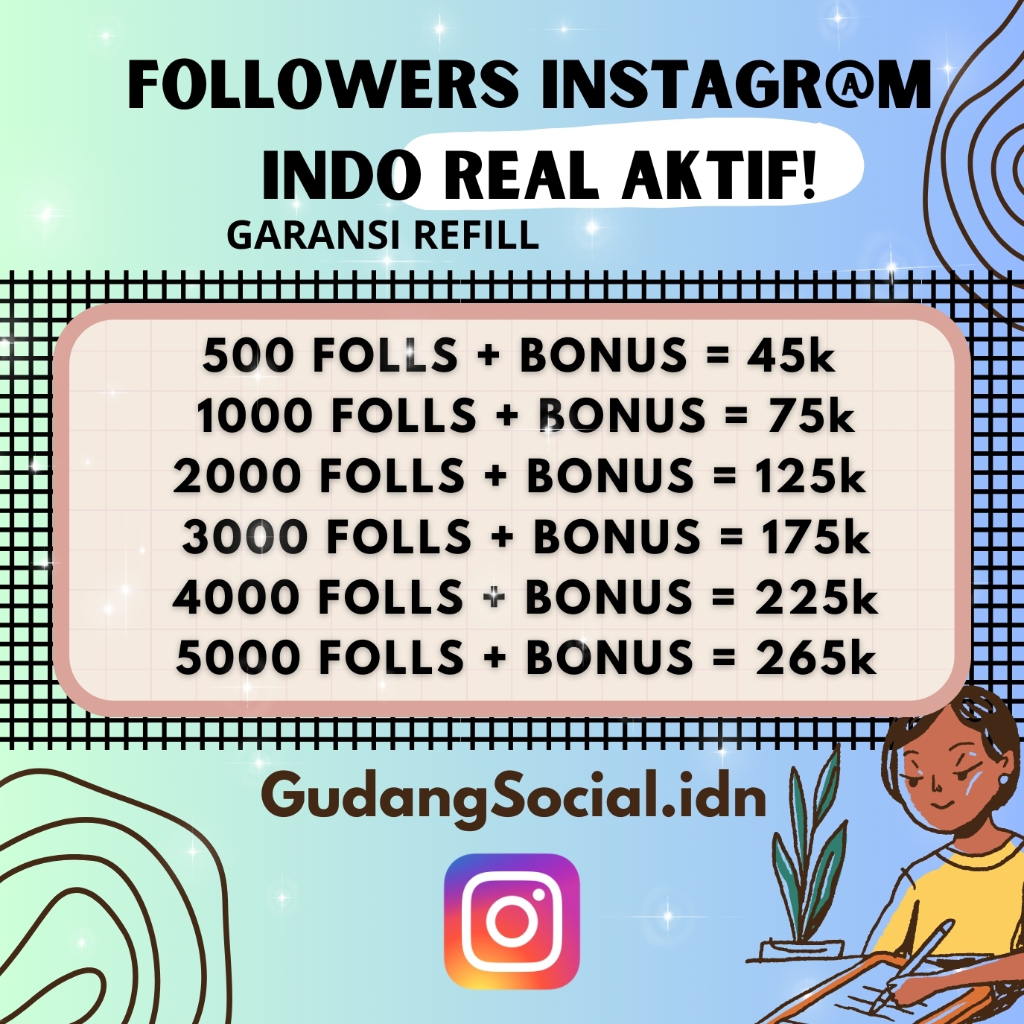Jual Followers IG Indonesia Indo Real Follower Folower Followes Insta Permanen Bergaransi Aktif ...