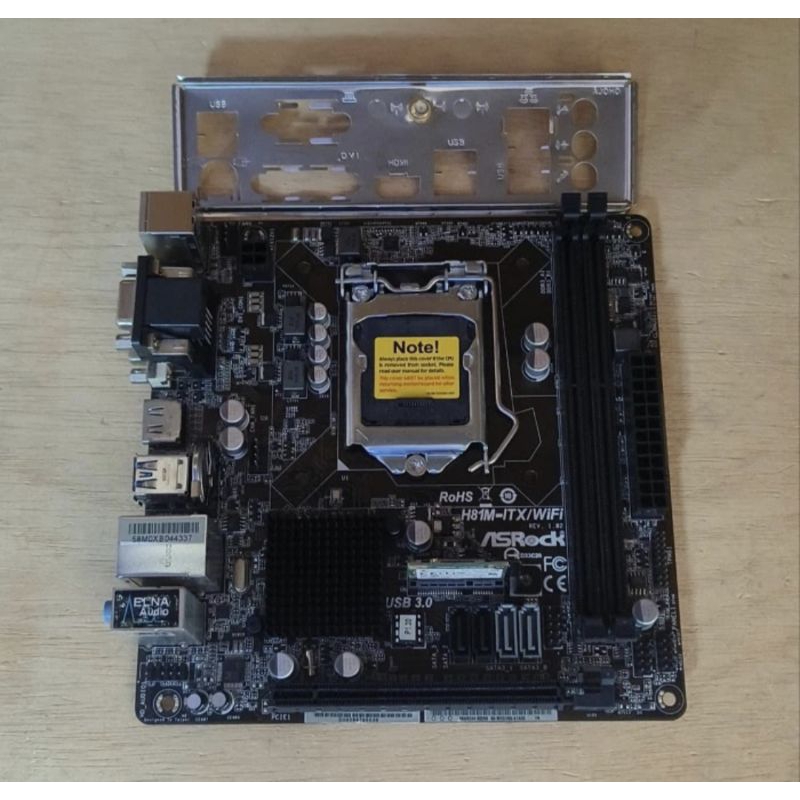 Jual MOBO/MOTHERBOAD ASROCK H81M- ITX/WIFI, DDR3, LGA 1150, WIFI INTERNAL | Shopee Indonesia