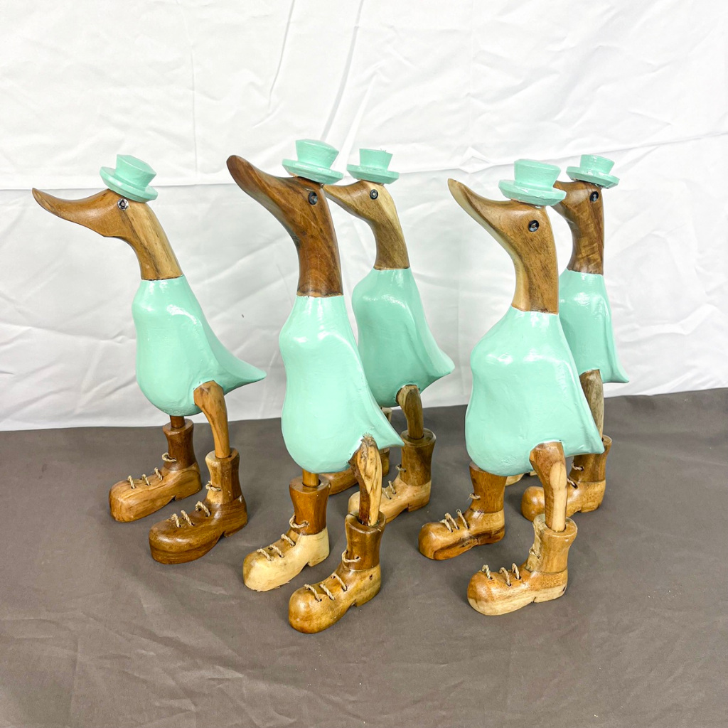 Jual Patung bebek patung kayu bali decor toy wooden duck statue ...