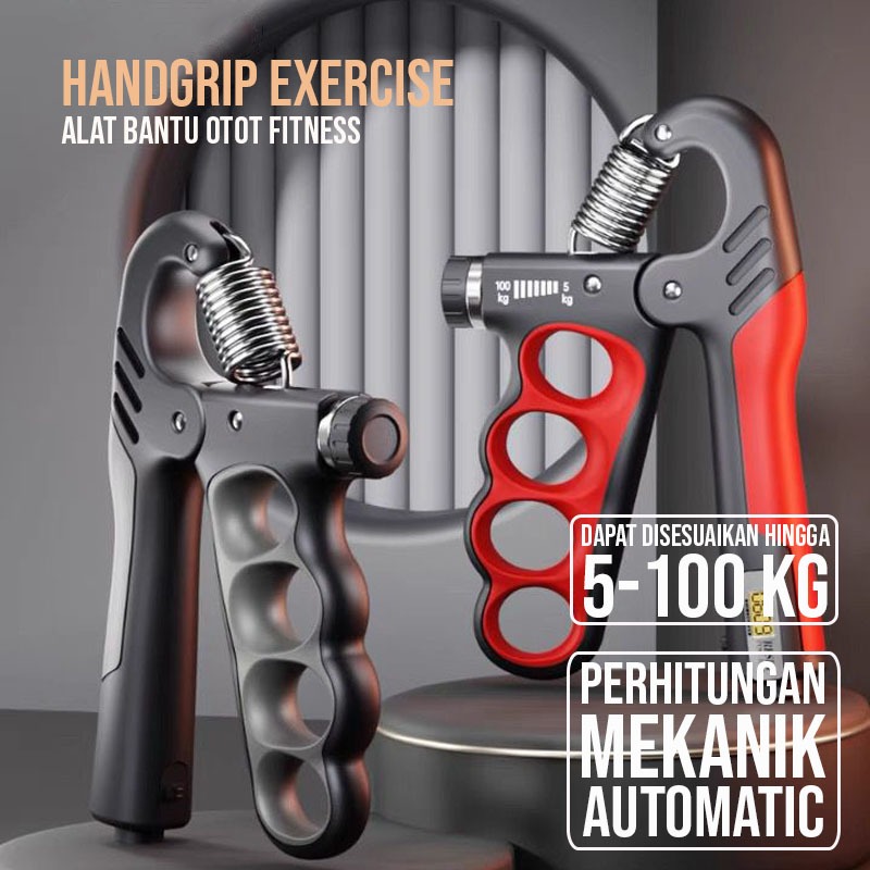 Jual Alat Fitness Handgrip Model Empat Jari 5-100KG Hand Grip Alat ...