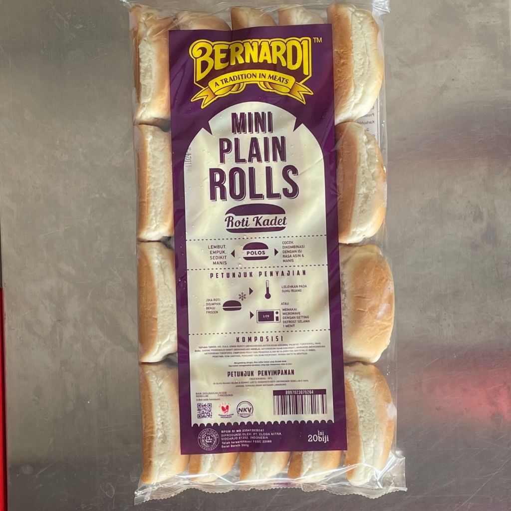 Jual Bernardi Roti Hotdog Mini Isi 20pcs / Plain Rolls / Hot Dog ...