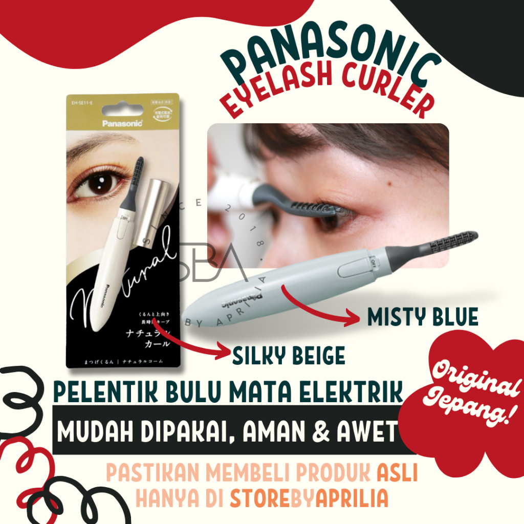 Jual Panasonic Eyelash Curler (Mist Blue & Silky Beige) Original Jepang ...