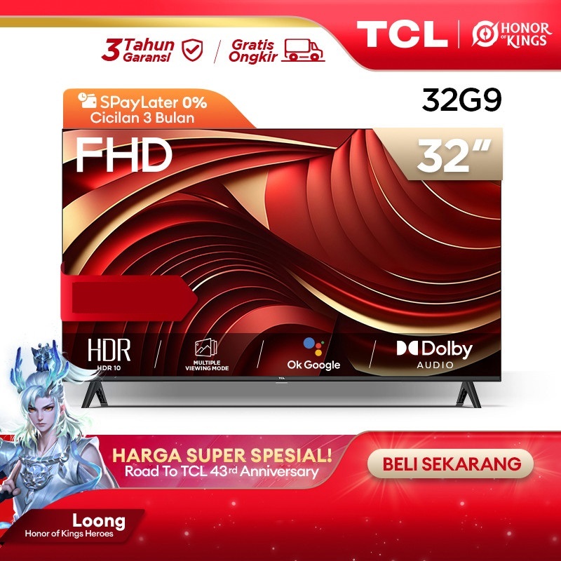 Jual TCL 32 inch Google Smart TV Digital LED TV | 32G9 | Garansi Resmi | 100% Baru / BNIB ...