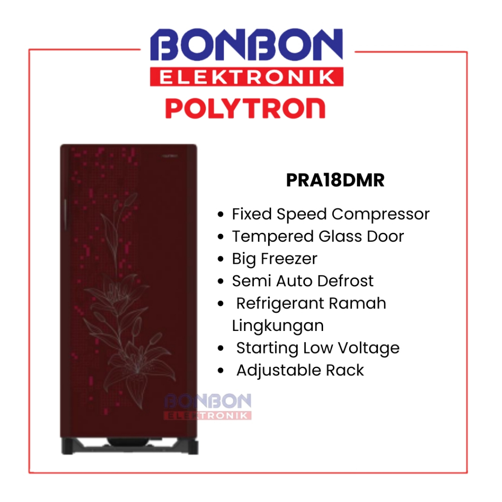 Jual Polytron Kulkas 1 Pintu 180L PRA 18DMR / PRA 18 DMR / PRA18DMR 180 Liter | Shopee Indonesia