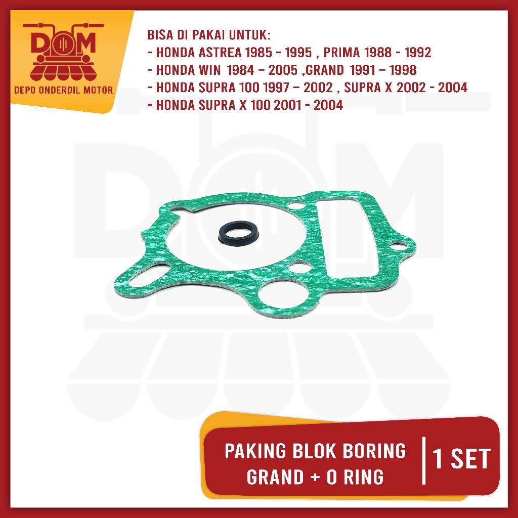 Jual Paking Blok Boring Bawah GRAND + O Ring (PSP) Gasket BB Packing AJS Block Seher Seker ...