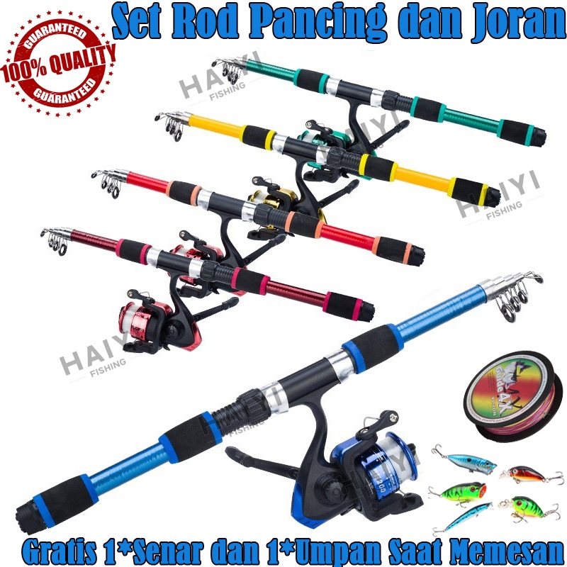 Jual HAIYI FISHING Set Peralatan Pancing Multi-ikan Pancing Laut Roda ...
