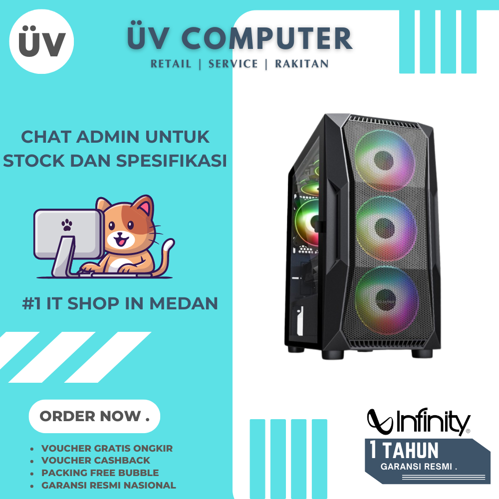 Jual Casing PC Komputer Gaming Infinity Enlight Poseidon V2 | Mid Tower ...