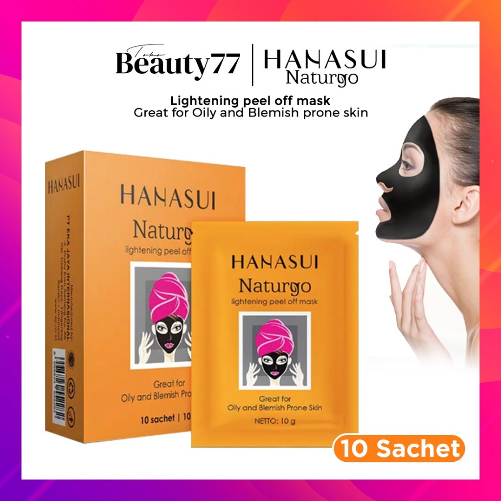 Jual HANASUI NATURGO MASKER WAJAH LUMPUR ORIGINAL 1 BOX ISI 10 PCS ...