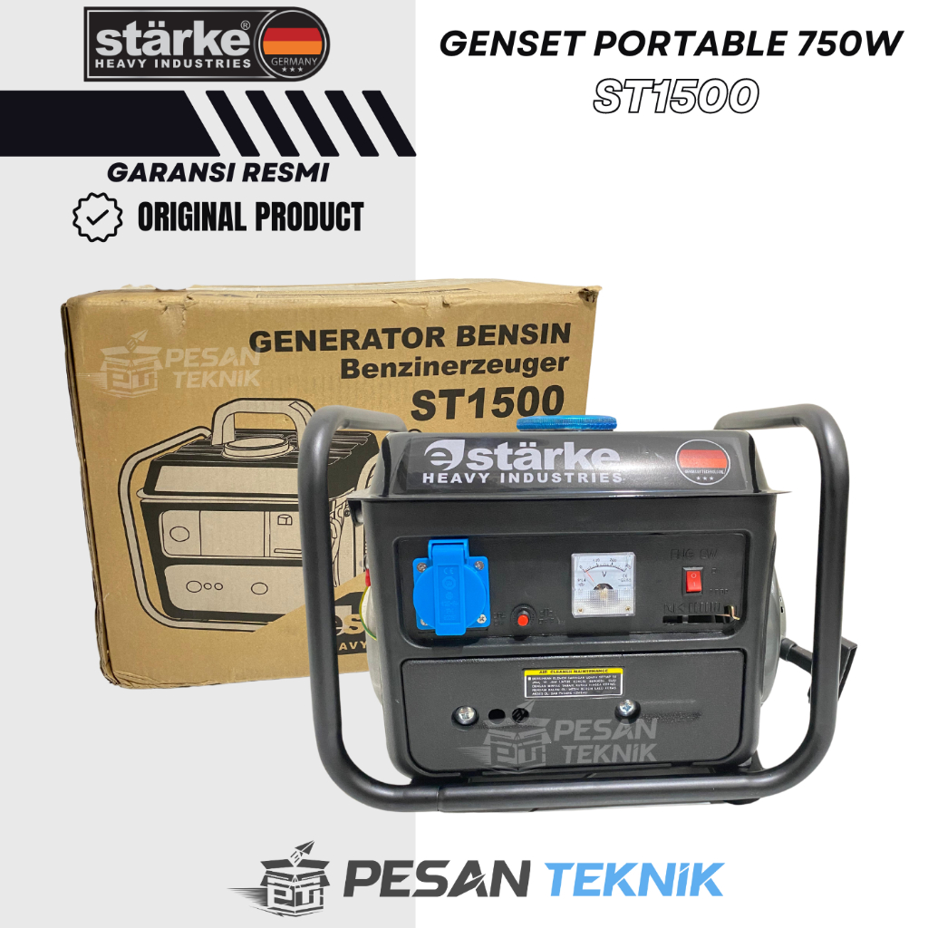 Jual Mesin Genset Bensin Listrik 750 Watt Generator STARKE ST1500 ...