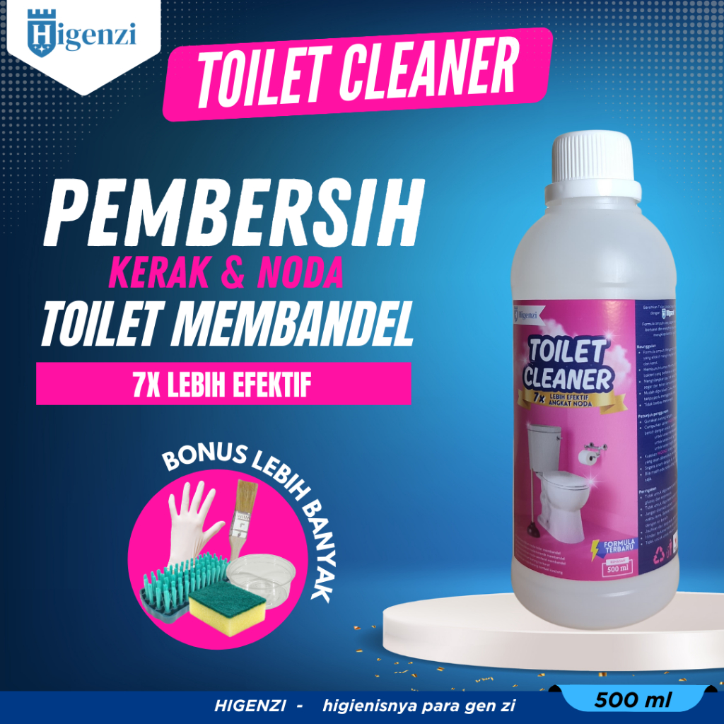 Jual HIGENZI Indonesia Toilet Cleaner / Pembersih Kerak Kamar Mandi ...