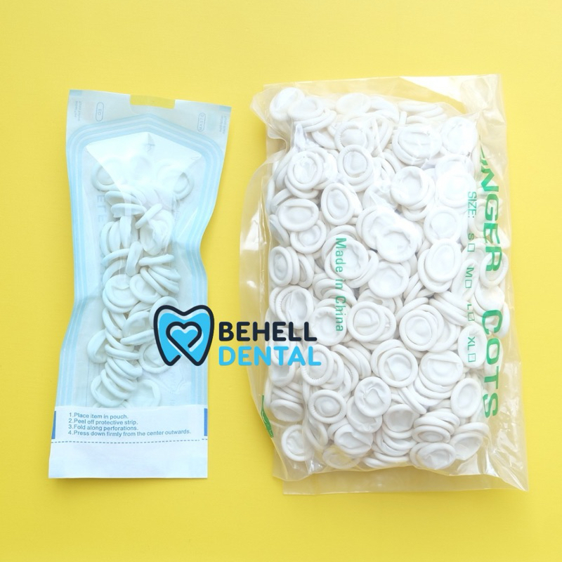 Jual 50Pcs Steril HIGH QUALITY SARUNG JARI LATEX FINGER COTS - Finger ...