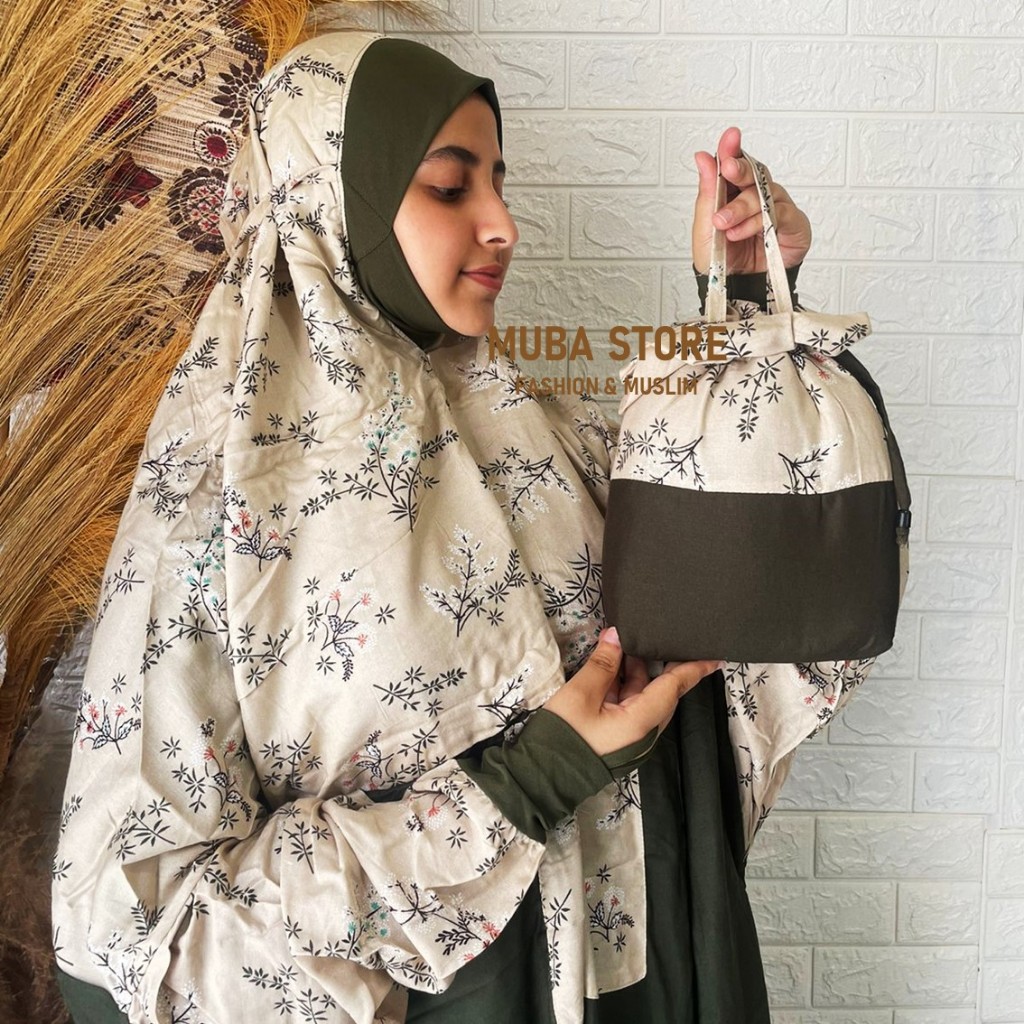 Jual Mukenah Terusan Manset motif Hadramaut Rayon Premium Free Pouch ...