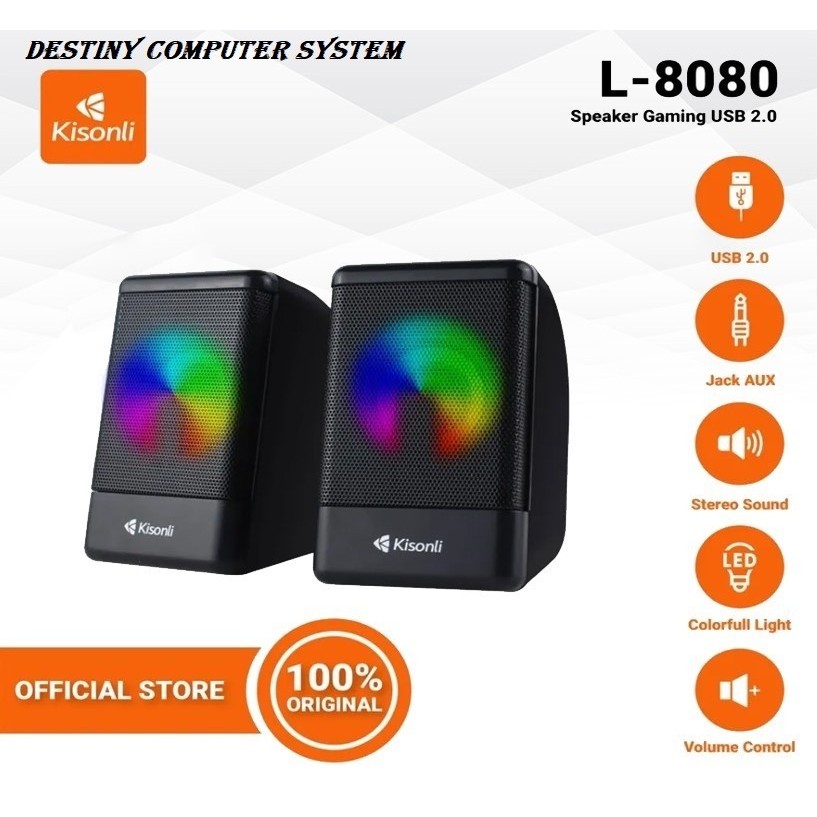 Jual Speaker USB Kisonli L-8080 RGB | Shopee Indonesia