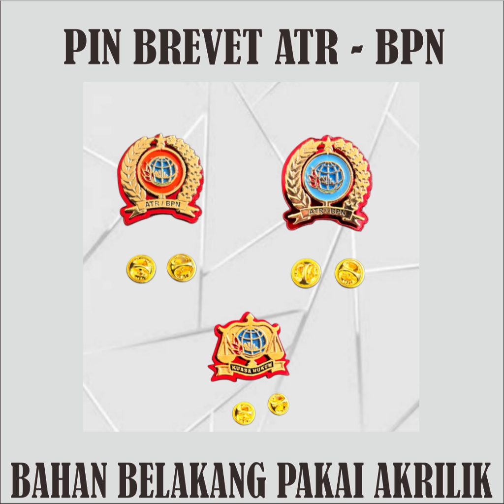 Jual PIN JABATAN ATR/BPN ( TIMBUL ) BAHAN COR LOGAM BERKUALITAS PAKAI ...