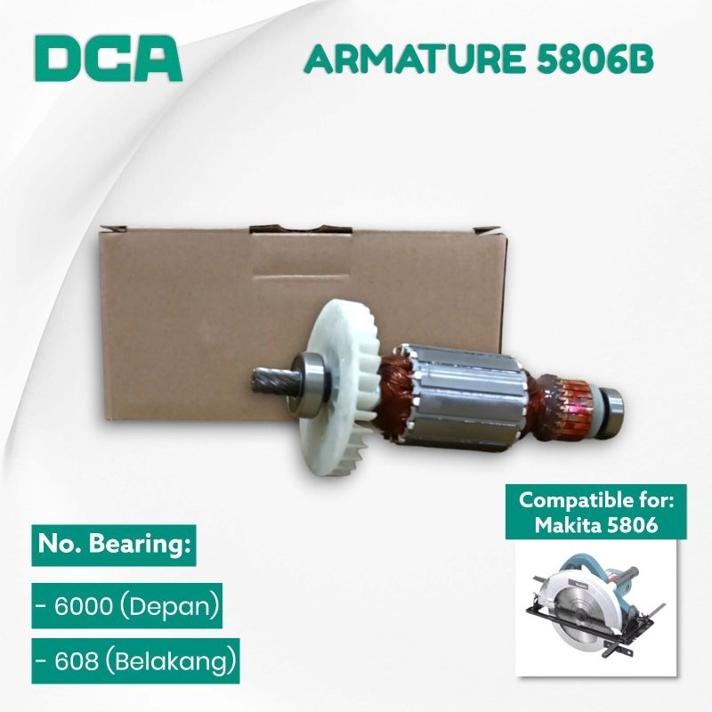 Jual DCA Armature 5806B DCA DinamoAngker Mesin circular saw 7inch 5806B ...