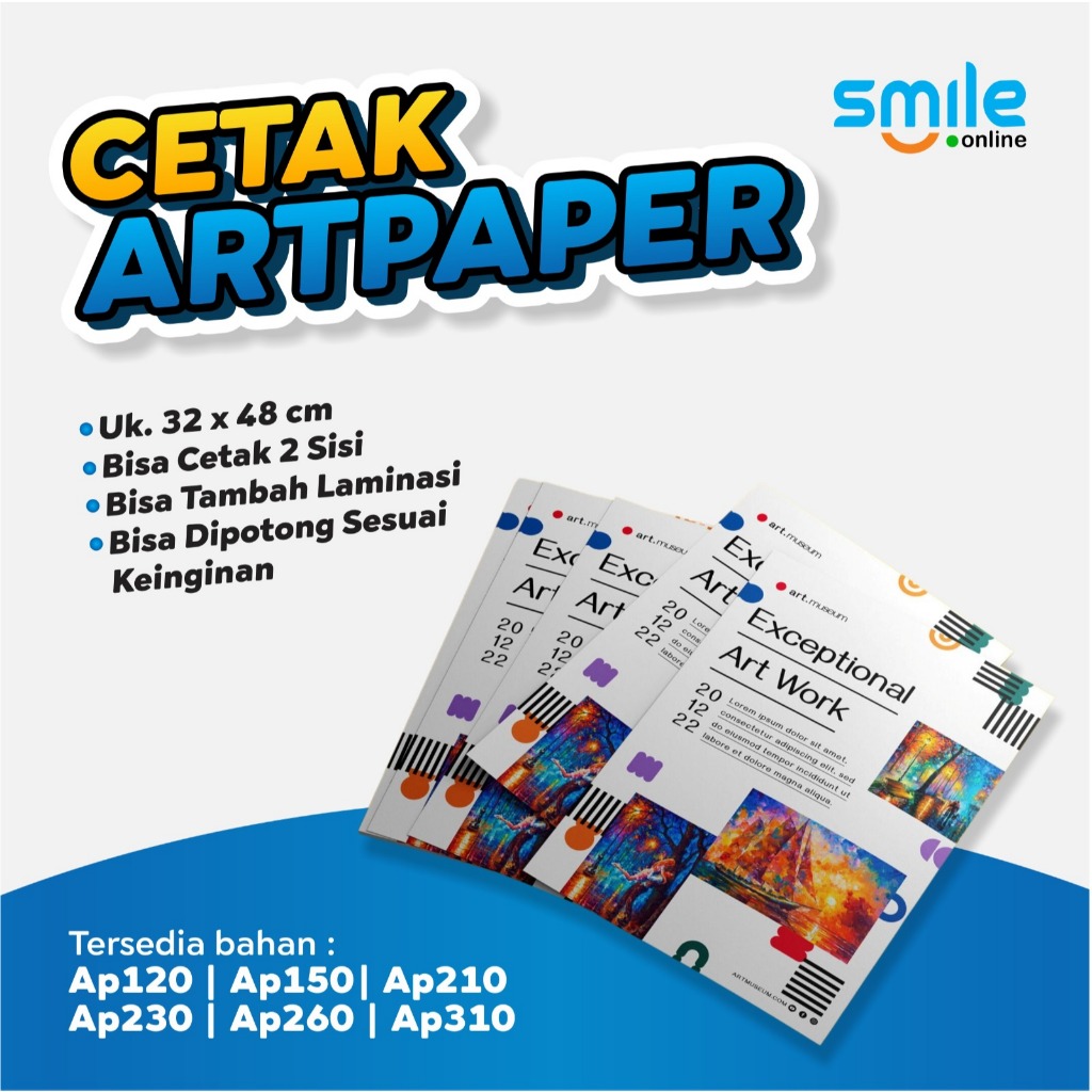 Jual CETAK POSTER CUSTOM ARTPAPER 260GR A3+ FULL COLOUR TERMURAH ...