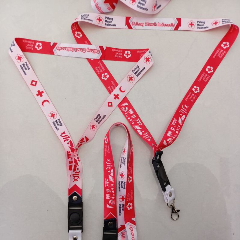 Jual TALI LANYARD ID CARD PALANG MERAH INDONESIA PMI DESAIN 13 | Shopee ...
