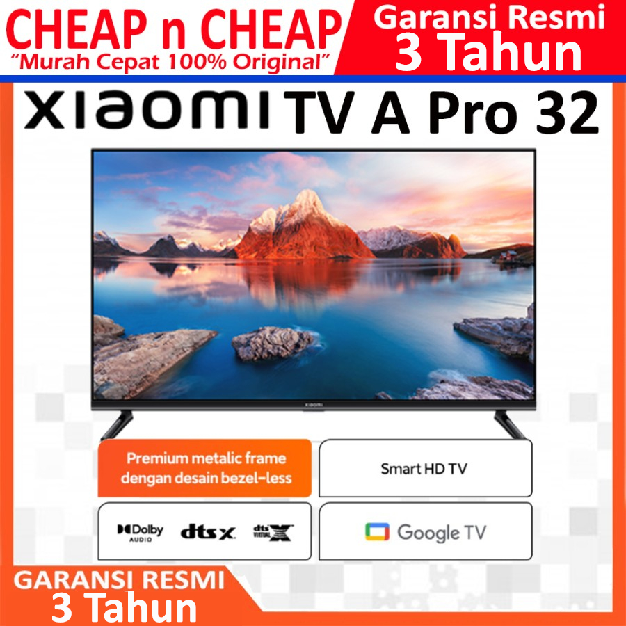 Jual Xiaomi TV A Pro 32 Inch Google TV - Mi Smart TV Digital Series 32 inch inci 32' 32" 32inch ...