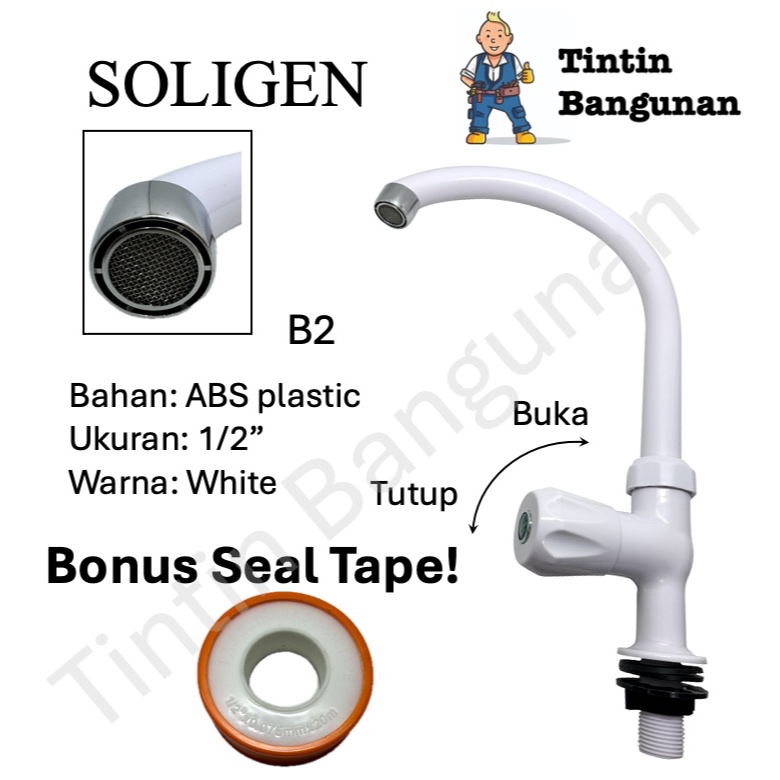 Jual Kran Angsa SOLIGEN B2/ Keran Angsa meja/ Kran Air Cuci Piring Sink ...
