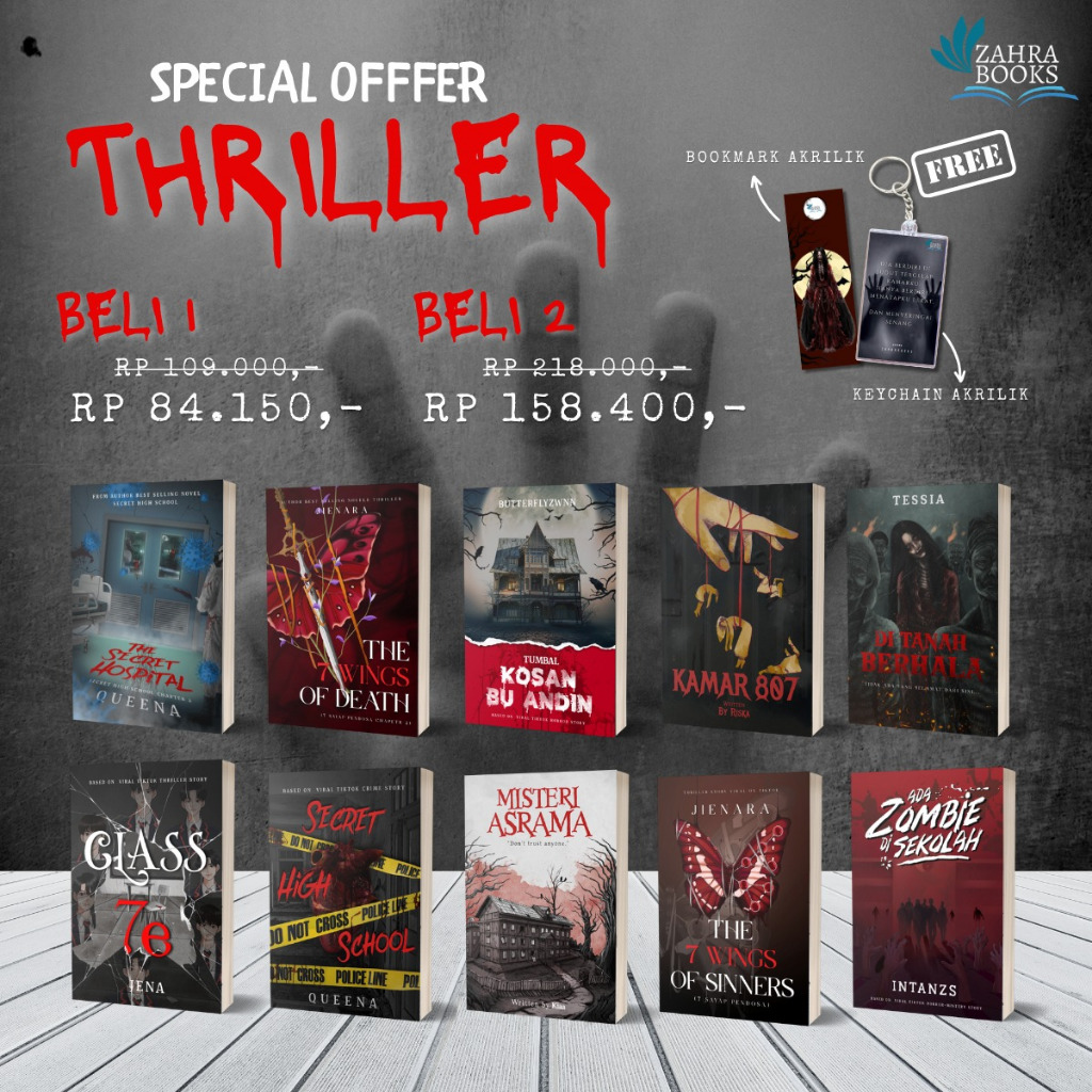 Jual Paket Thriller Kosan Bu Andin, Class 7E, 7 Sayap Pendosa, Secret ...