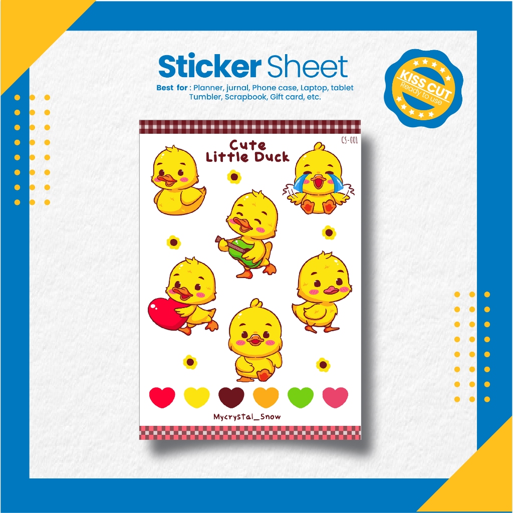 Jual Stiker Bebek Lucu / Cute Little Duck Sticker Sheet [CS-001 ...