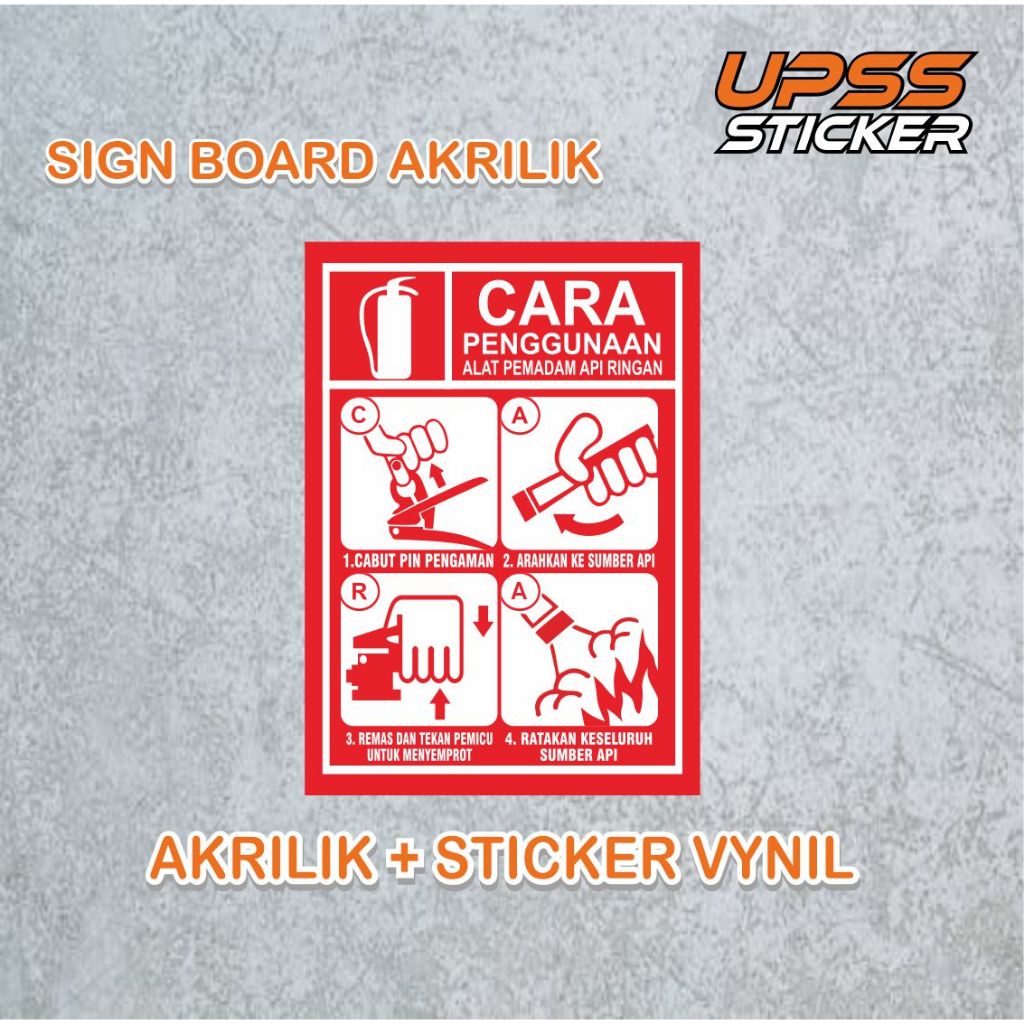 Jual AKRILIK SIGN CARA PENGGUNAAN APAR SIGN BOARD APAR | Shopee Indonesia