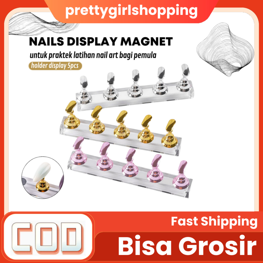 Jual Pretty 1Pcs/5Pcs Holder Display Kutek Gel Magnetik untuk Latihan ...