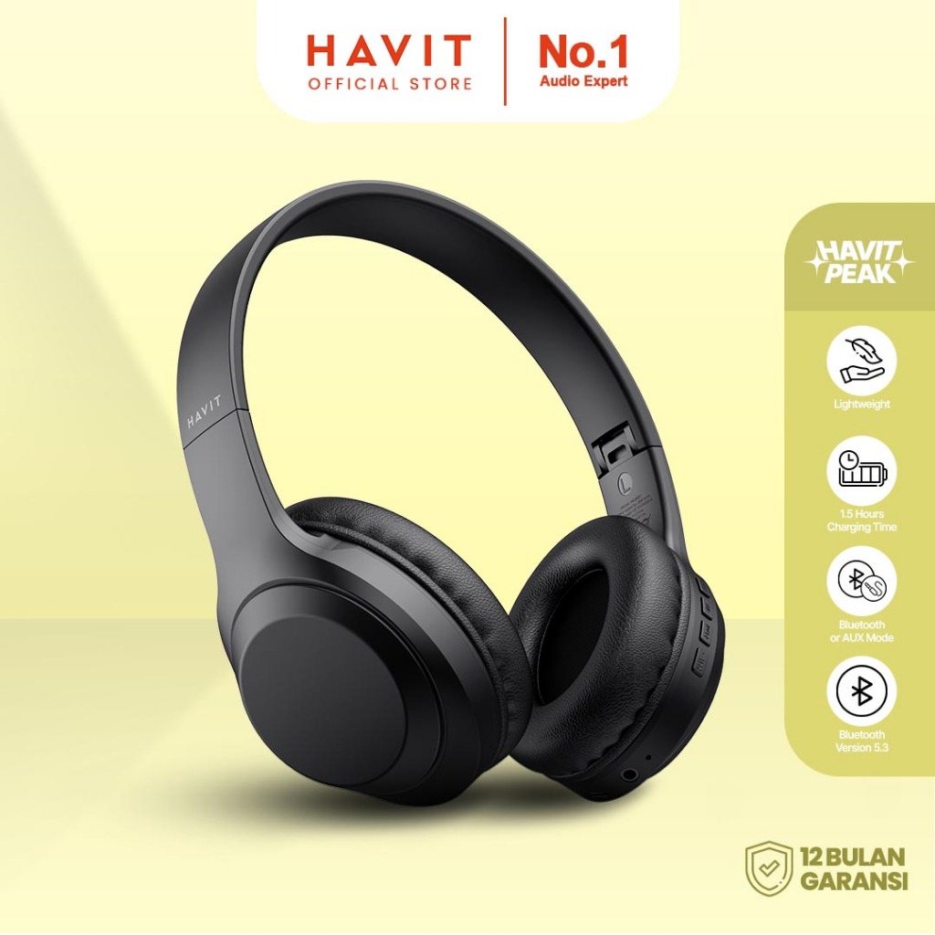 Jual Havit H628BT Wireless Bluetooth Headphones Excellent Sound Quality with Long Battery Life ...